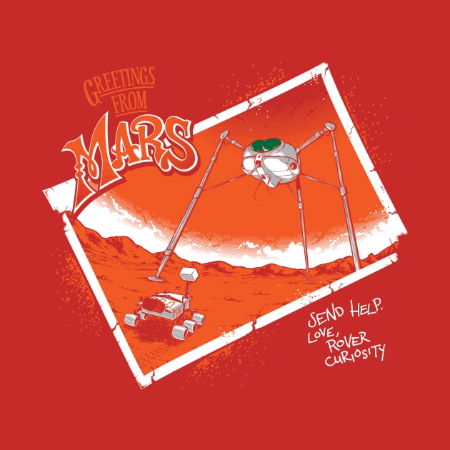 Greetings From Mars - Artsy Style - T-Shirt | TeePublic
