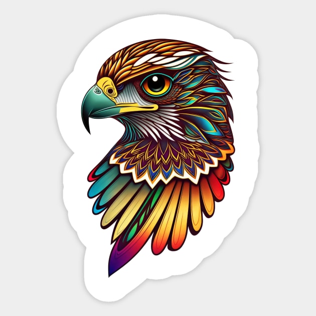 Falcon Vector Illustration - Falcon - Sticker | TeePublic