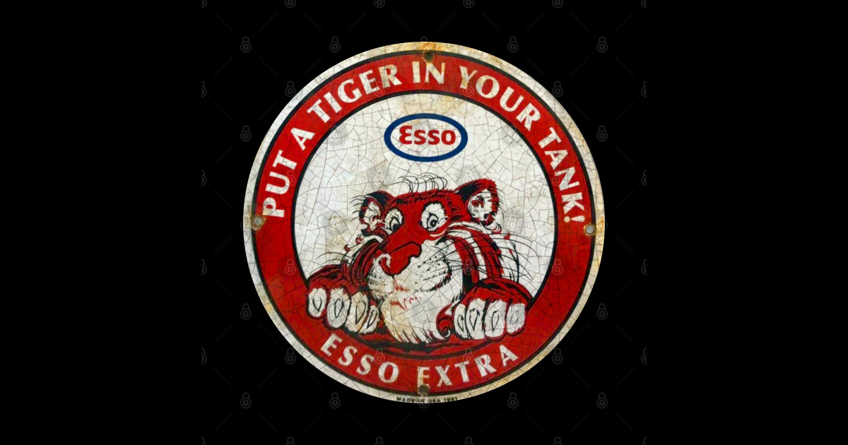 ESSO Tiger - Gasoline - Sticker | TeePublic