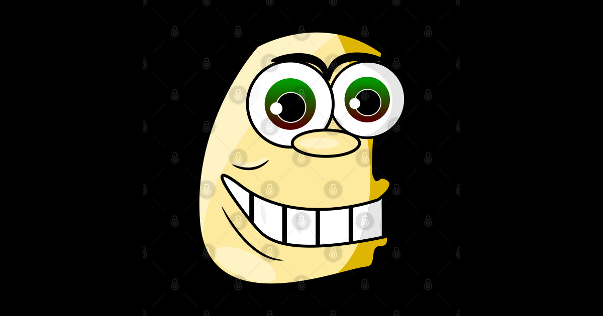 Fat Goofy Funny Face Cartoon Emoji - Funny Face - Sticker | TeePublic