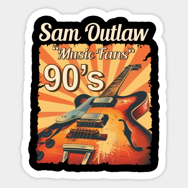 SAM OUTLAW BAND FAN ART - Sam Outlaw Band Fan Art - Sticker | TeePublic