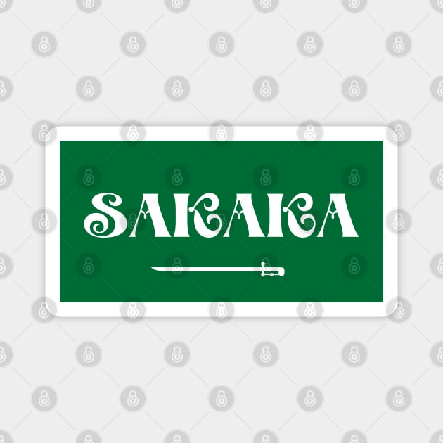 Sakaka City in Saudi Arabian Flag - Saudi Arabia Flag - Magnet | TeePublic