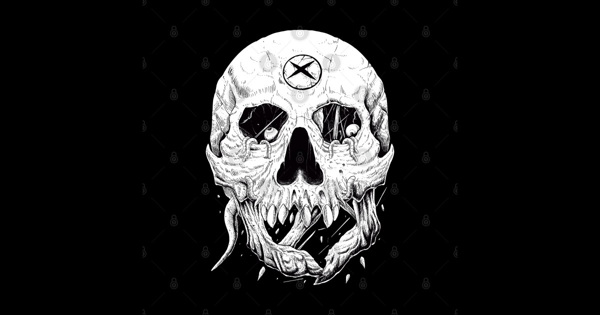 BRUTAL SKULL - Skull - Sticker | TeePublic