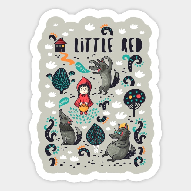 Little Red Riding Hood - Little Red Riding Hood - Sticker | TeePublic