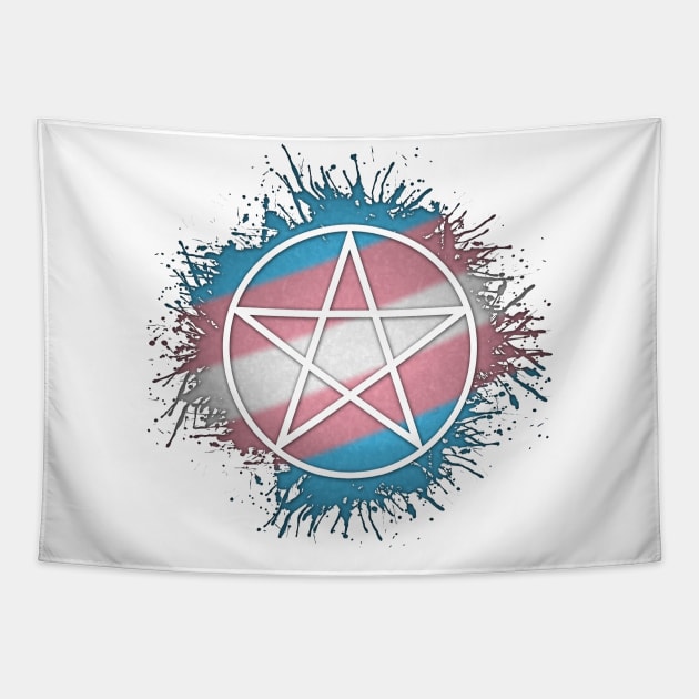 Paint Splatter Transgender Pride Pentacle Symbol - Pagan Symbols ...