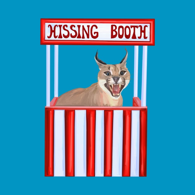 Caracal Hissing Booth - Caracal Cat - T-Shirt | TeePublic