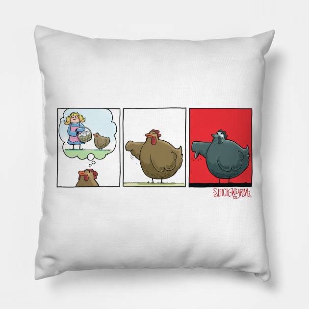 Janet the Chicken's Judgment - Humor - Pillow | TeePublic