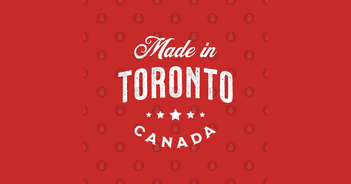 Made In Toronto, Canada - Vintage Logo Red - Made In Toronto - T-Shirt ...