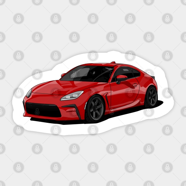 Red Toyota GR86 - Toyota - Sticker | TeePublic