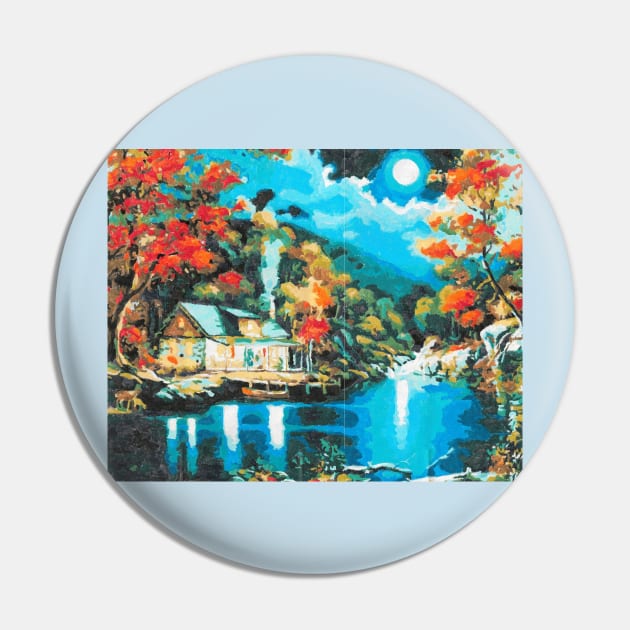 Cabin in the Woods - Cabin - Pin | TeePublic