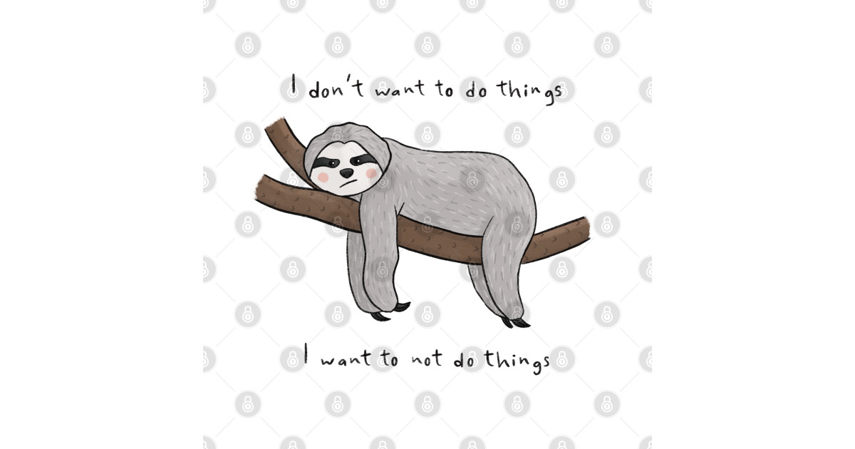 Grumpy Sloth - Sloths - Sticker | TeePublic