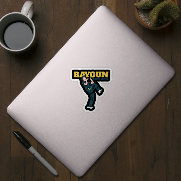 RAYGUN break dance cartoon - Raygun - Sticker | TeePublic
