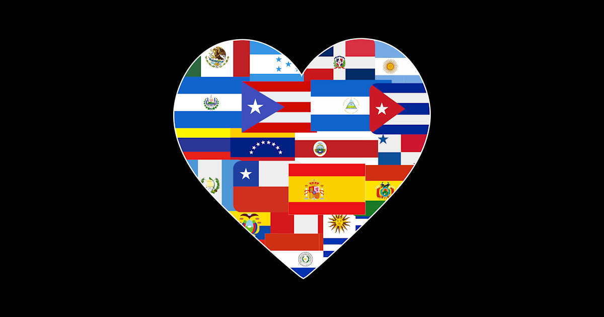 Hispanic Heritage Month Hearts Flags - Hispanic Heritage Month Hearts ...