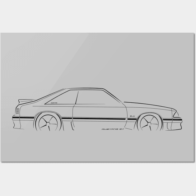 how to draw a fox body mustang step by step