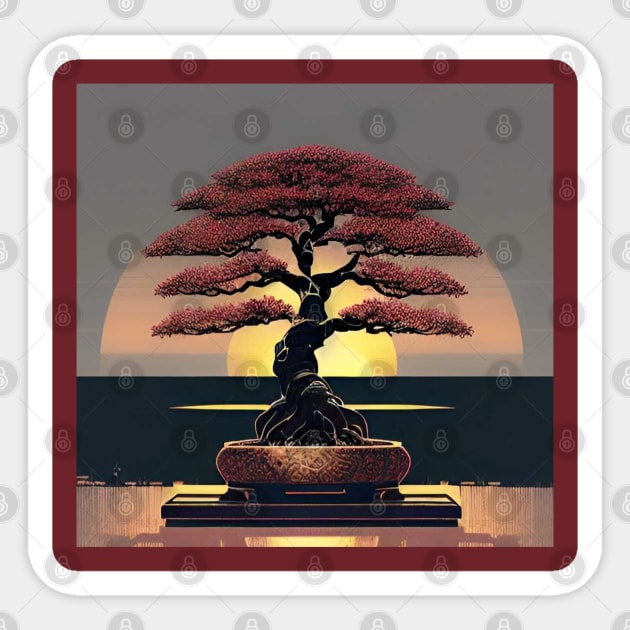 BONSAI TREE DESIGN - Bonsai Tree - Sticker | TeePublic