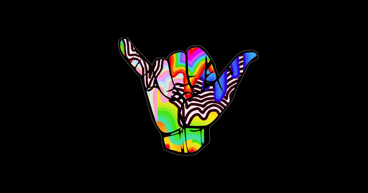Vsco Shaka Hand Sticker - Vsco - Sticker | TeePublic