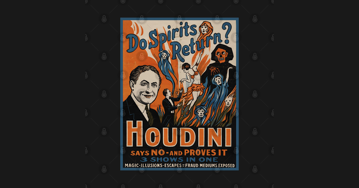 Vintage Harry Houdini Poster - Houdini - T-Shirt | TeePublic