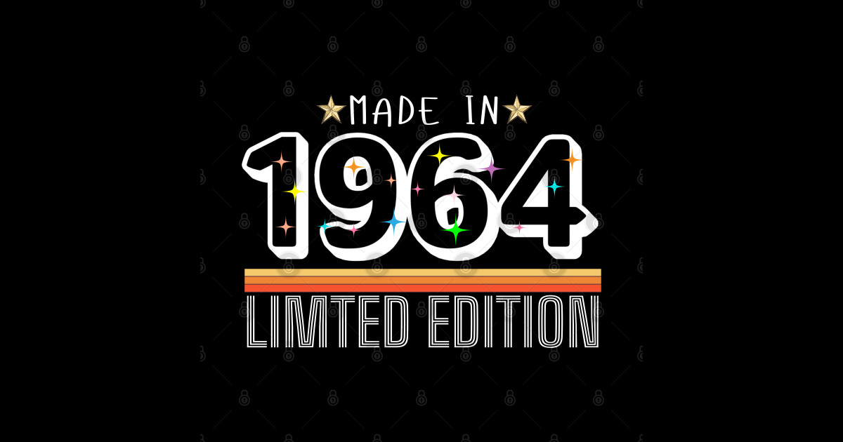 Vintage 1964 birthday idea gift 60th birthday -made in 1964 - born in ...