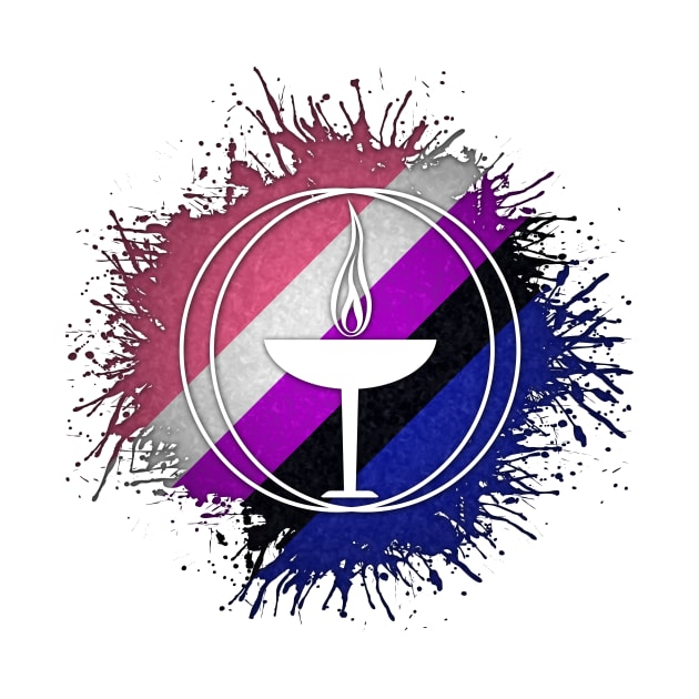 Paint Splatter Gender Fluid Pride Flag Unitarian Universalism Symbol ...