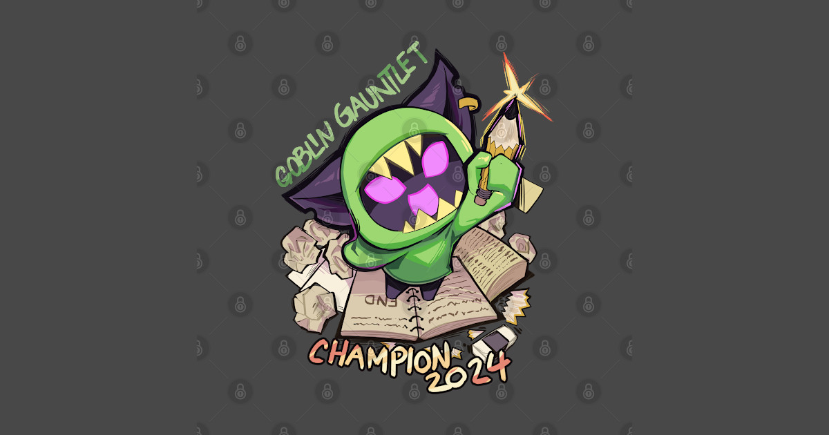 Goblin Gauntlet Champion Color Text - Goblin - T-Shirt | TeePublic