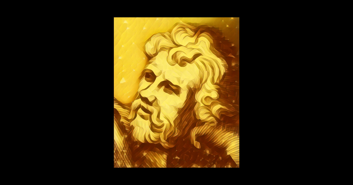 Epictetus Golden Portrait | Epictetus Artwork 8 - Epictetus - Sticker ...