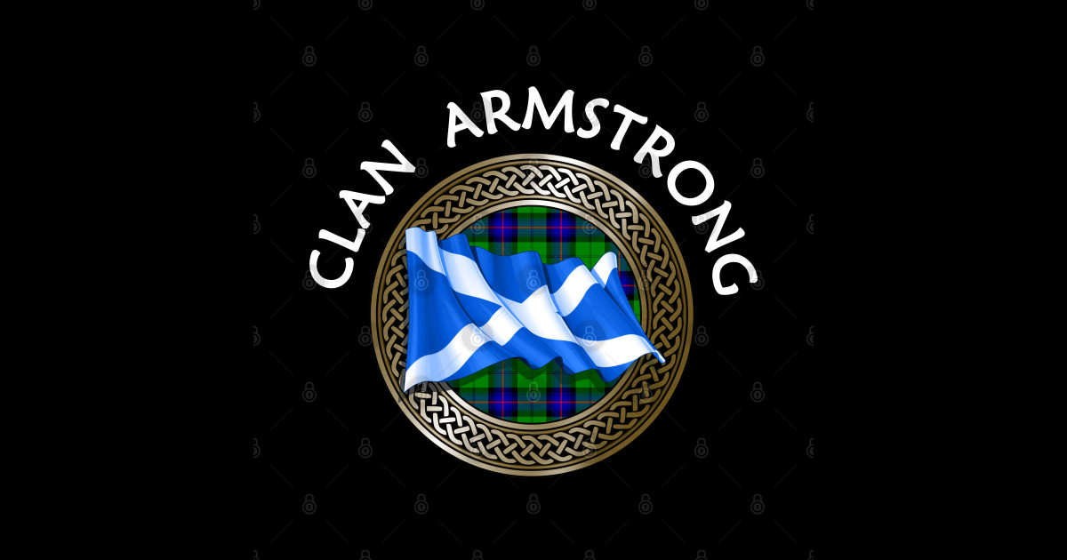Clan Armstrong Crest & Tartan Knot - Armstrong - Sticker | TeePublic