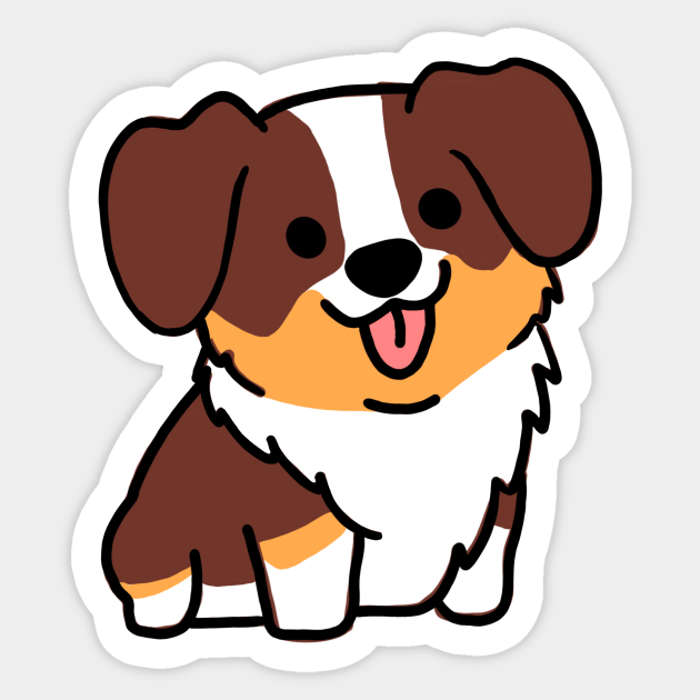 Australian Shepherd Sticker 4 Sticker Cute Dog Sticker Paper Bumper ...