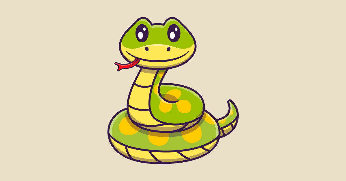 Cute Green Snake - Snake - T-Shirt | TeePublic