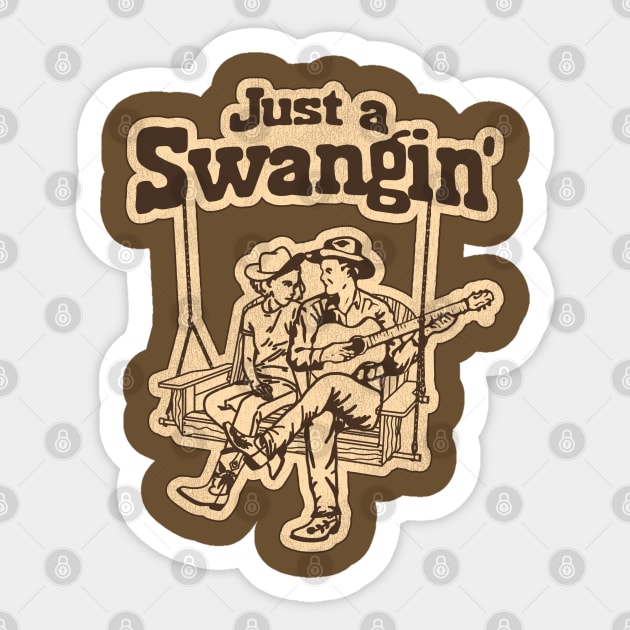 Just a Swangin' - Country Music - Sticker | TeePublic