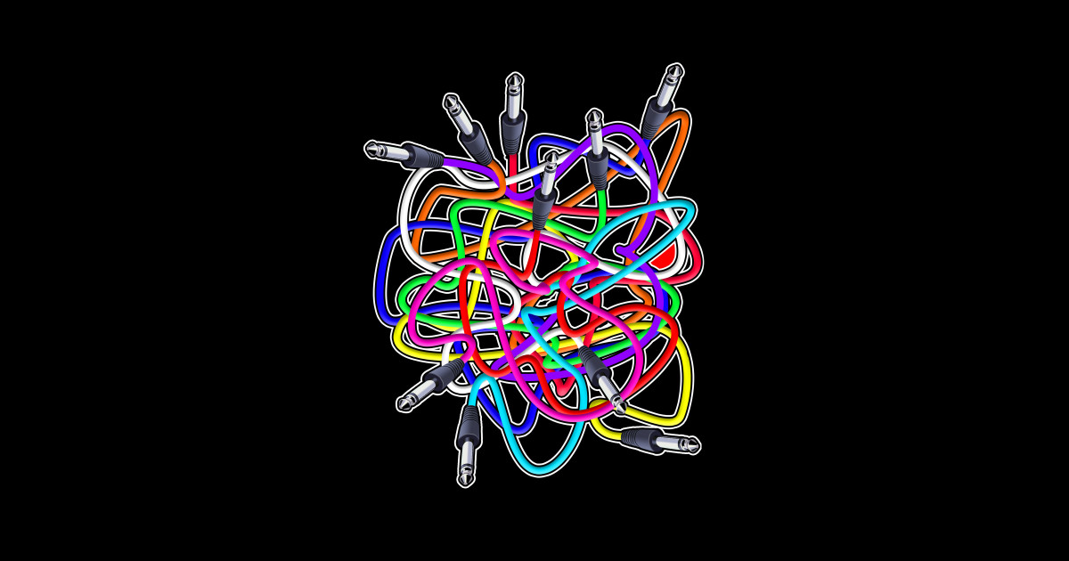 Phono Plug Rainbow Snakes - Abstract - Sticker | TeePublic