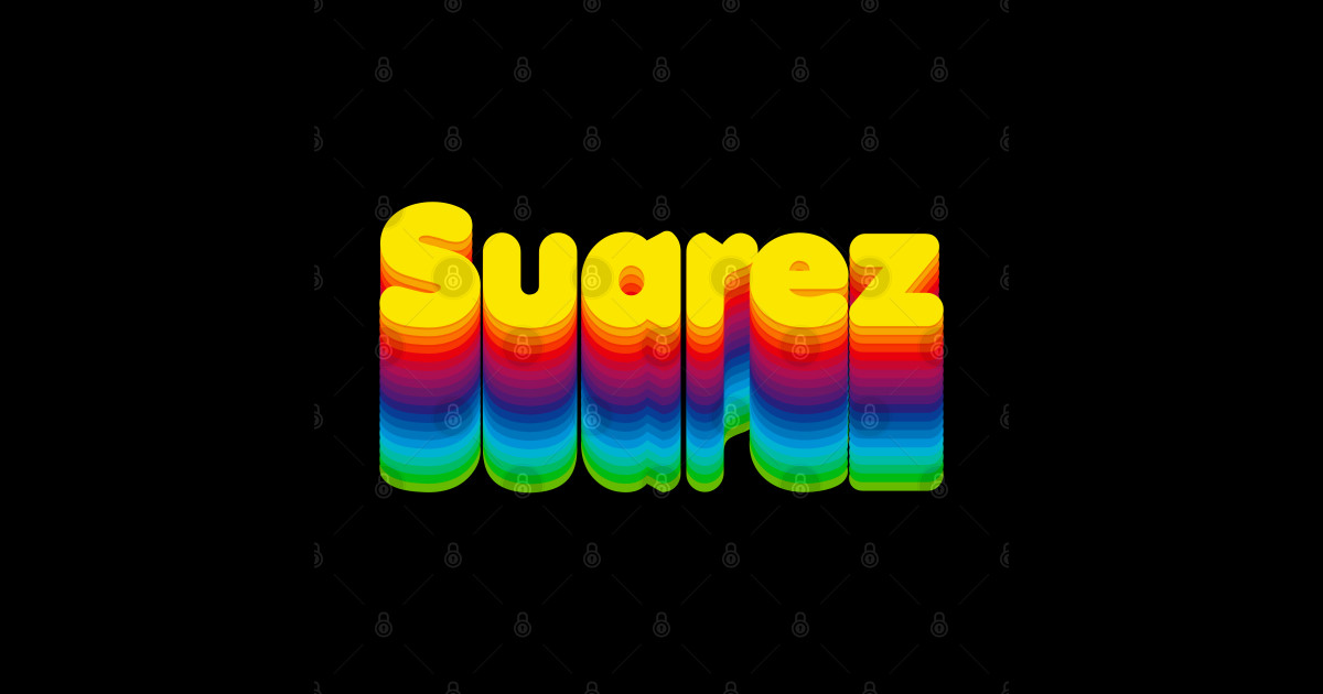 Rainbow Layers Suarez Name Label - Rainbow Layers Suarez Name Label ...