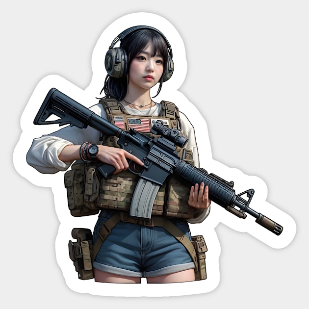 Tactical Girl - Tactical - Sticker | TeePublic