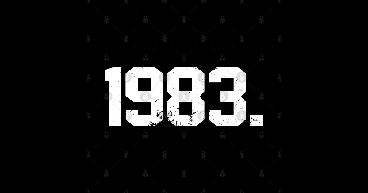 1983 // Years Vintage Style - 1983 - Sticker | TeePublic