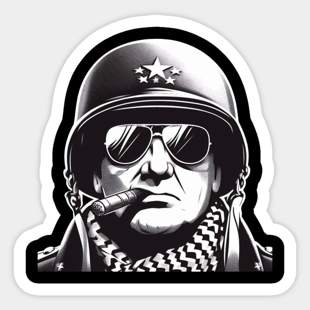Legendary General George S. Patton Sketch Art T-Shirt - Patton ...