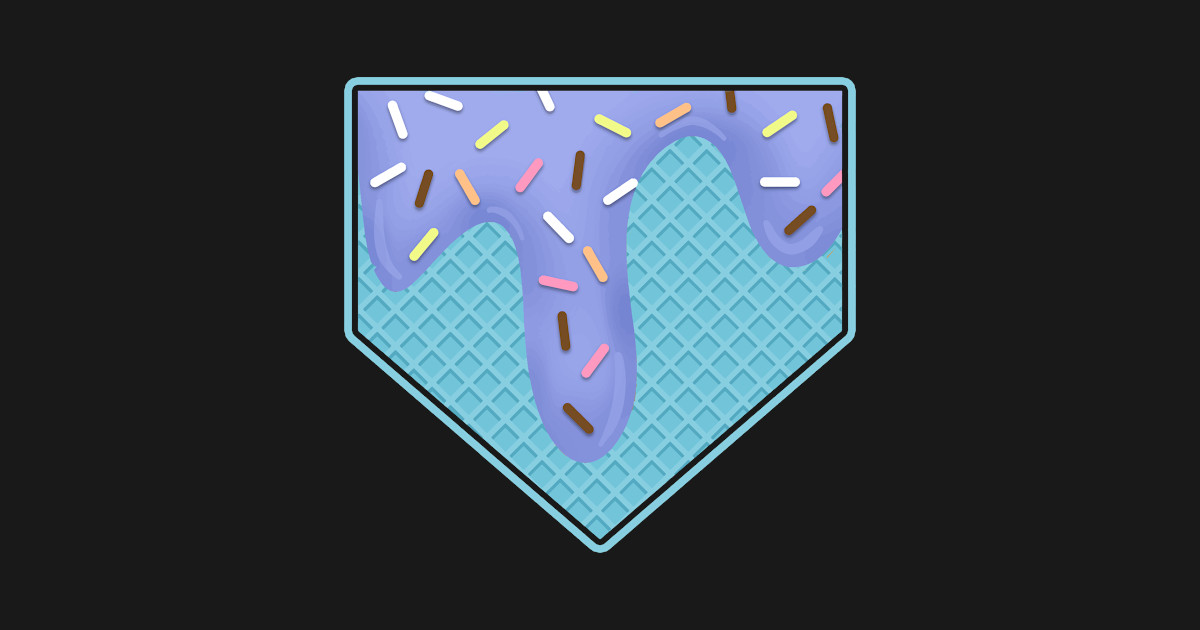 Funny Home Plate Drip Ice Cream Sprinkles Softball Baseball Fans - Home ...