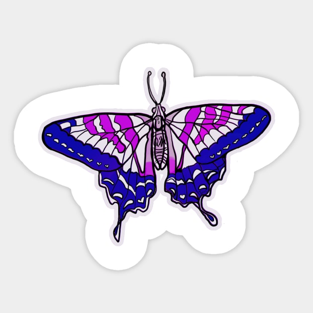 Trans Flag Pride Butterfly - Pride Month - Sticker | TeePublic