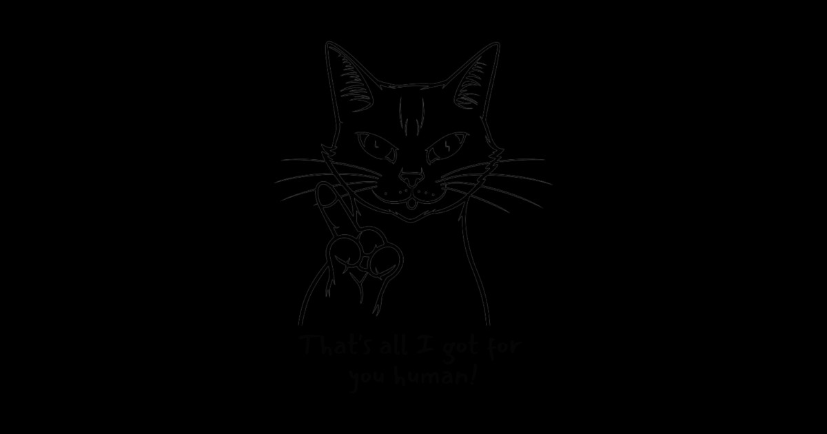 Funny Cat Angry Middle Finger - Funny Cat Angry Middle Finger - Sticker ...