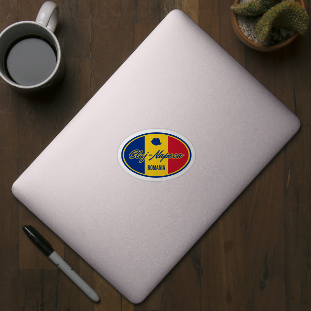 Cluj-Napoca Romania Oval Flag - Cluj Napoca - Sticker | TeePublic
