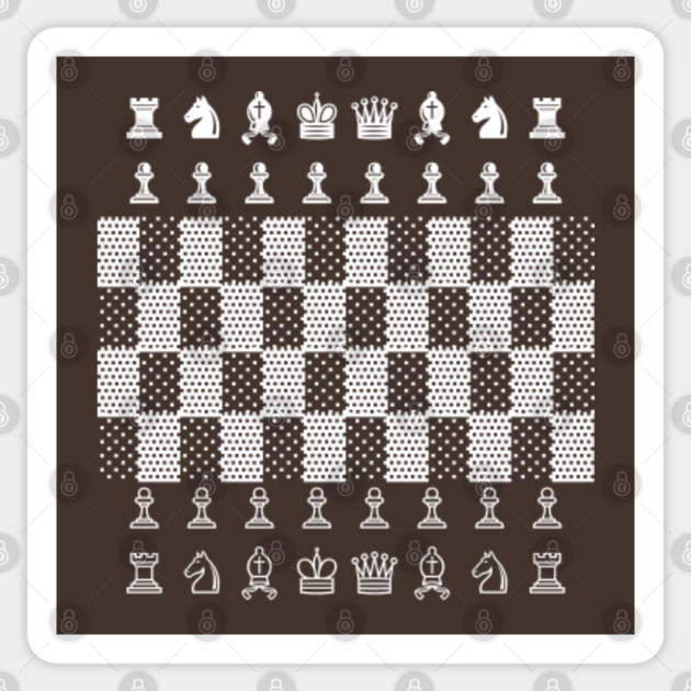 Chess ASCII - Chess - Sticker | TeePublic