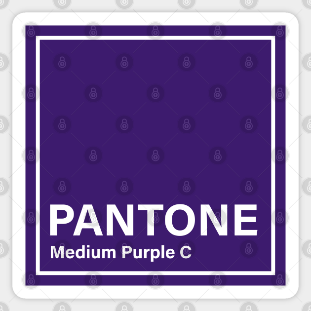 PANTONE Medium Purple C - Pantone Medium Purple C - Sticker | TeePublic