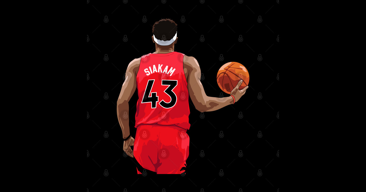 Pascal Siakam with Ball Above Waist Red Qiangy - Pascal Siakam ...