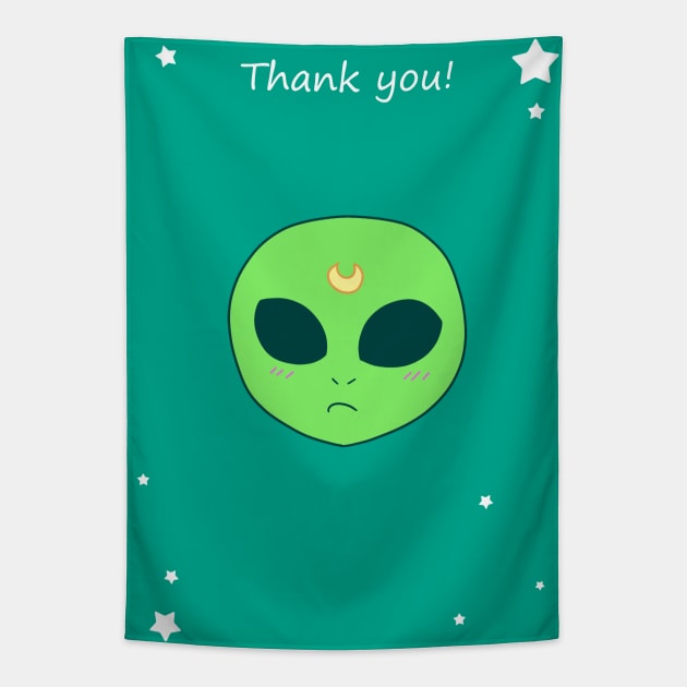 Thank You - Alien Face - Alien - Tapestry | TeePublic