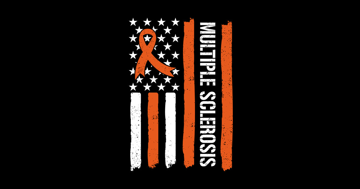 Multiple Sclerosis Awareness Month American Flag Ribbon - Multiple ...
