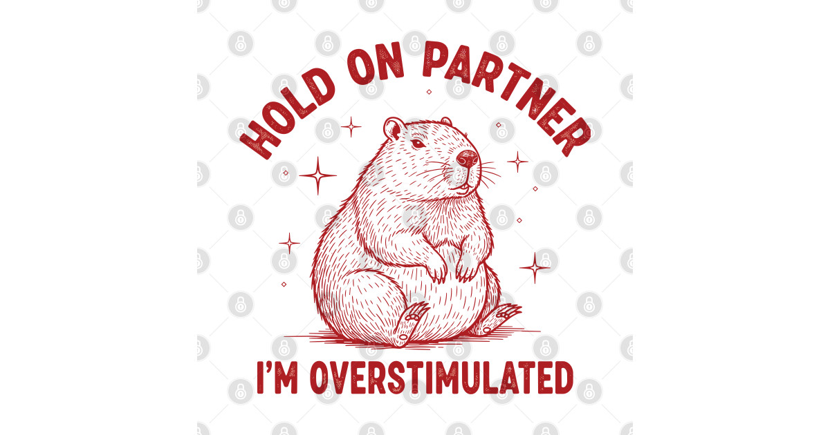 Cowboy Capybara Overstimulated Funny Meme - Funny Capybara Meme - T ...