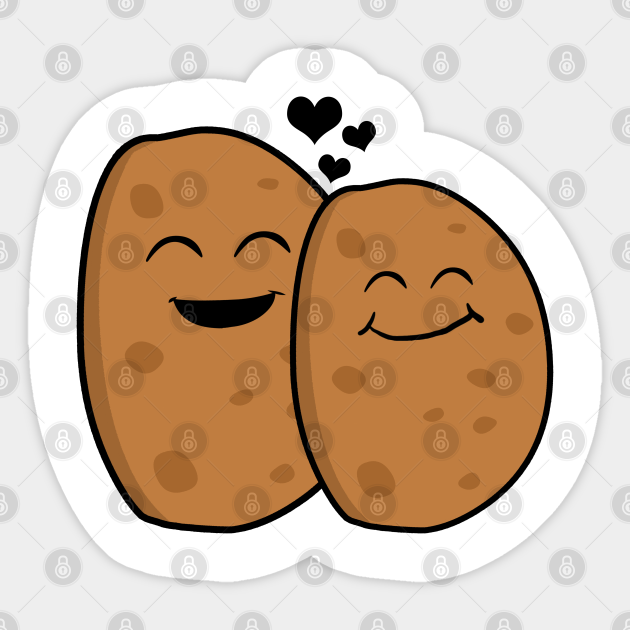 Cute Potatoes - Potatoes - Sticker | TeePublic