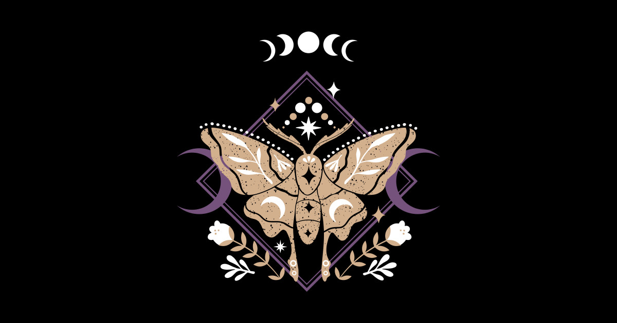 Moth cottagecore, fairycore and goblincore insect moon child - Moth ...