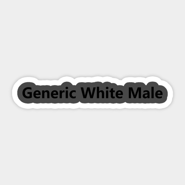 Generic White Male - Caucasian - Sticker | TeePublic