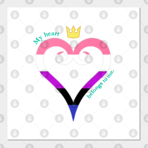 Gender Fluid Pride Heart - Gender Fluid Pride - Posters and Art Prints ...