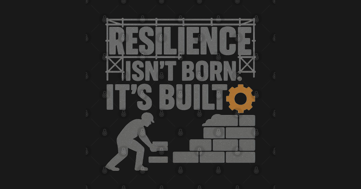 Resilience Isn't Born, It's Built - Motivational Graphic - Motivational ...