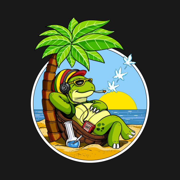 Turtle Smoking Weed - Turtle Weed - T-Shirt | TeePublic